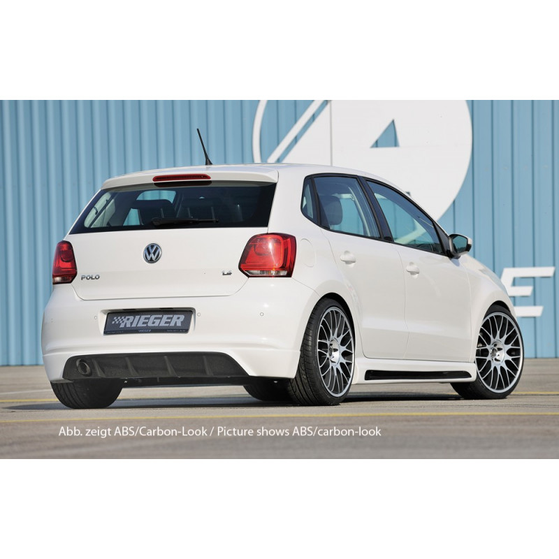 Diffuseur de pare-chocs arrière "noir" "Rieger Tuning" pour VOLKSWAGEN ...