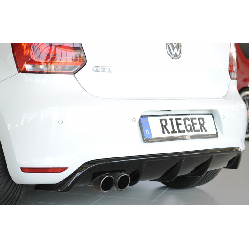 Diffuseur de pare-chocs arrière "noir brillant" "Rieger Tuning" pour ...