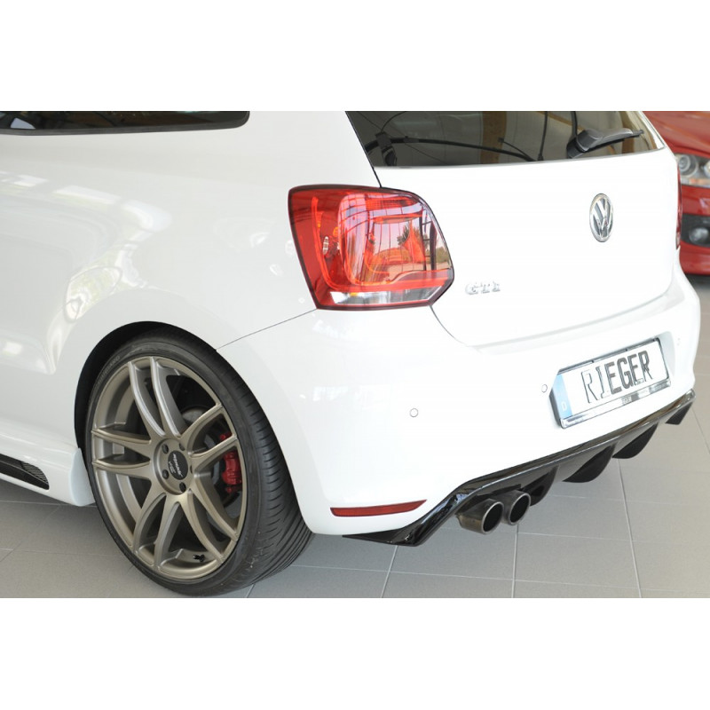 Diffuseur de pare-chocs arrière "noir brillant" "Rieger Tuning" pour ...