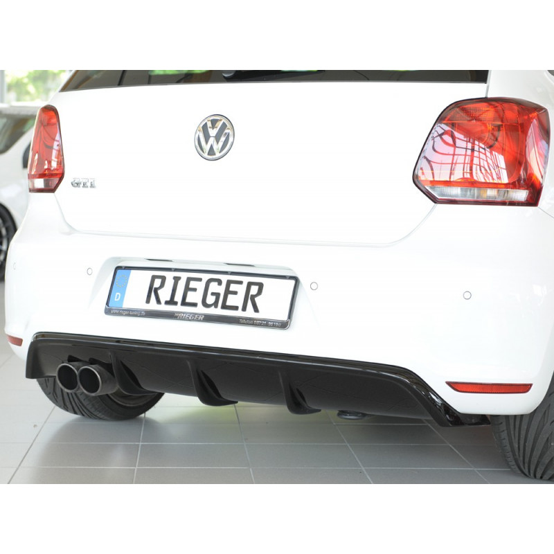 Diffuseur de pare-chocs arrière "noir brillant" "Rieger Tuning" pour ...