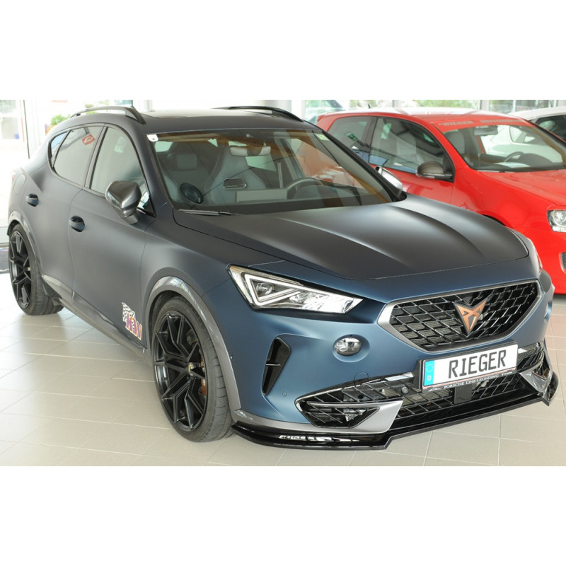 Lame de pare-chocs avant "noir brillant" "Rieger Tuning" pour SEAT CUPRA FORMENTOR (KM)