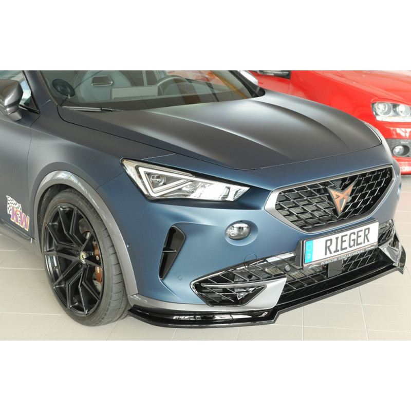 Lame de pare-chocs avant "noir brillant" "Rieger Tuning" pour SEAT CUPRA FORMENTOR (KM)