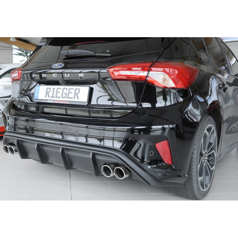 Diffuseur de pare-chocs arrière "Noir" "Rieger Tuning" pour FORD FOCUS ...